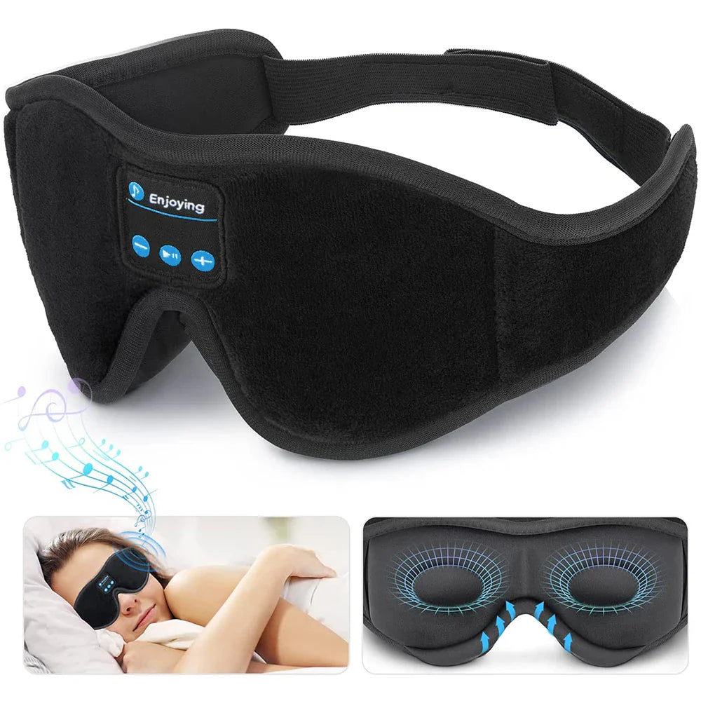 Bluetooth Sleep Mask with Headphones – 3D Eye Mask for Travel & Better ...